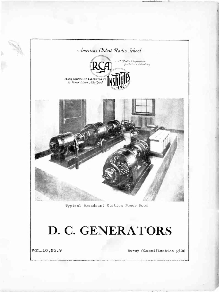 RCA 10 9 DC Generators | PDF | Electric Generator | Electromagnetic Induction