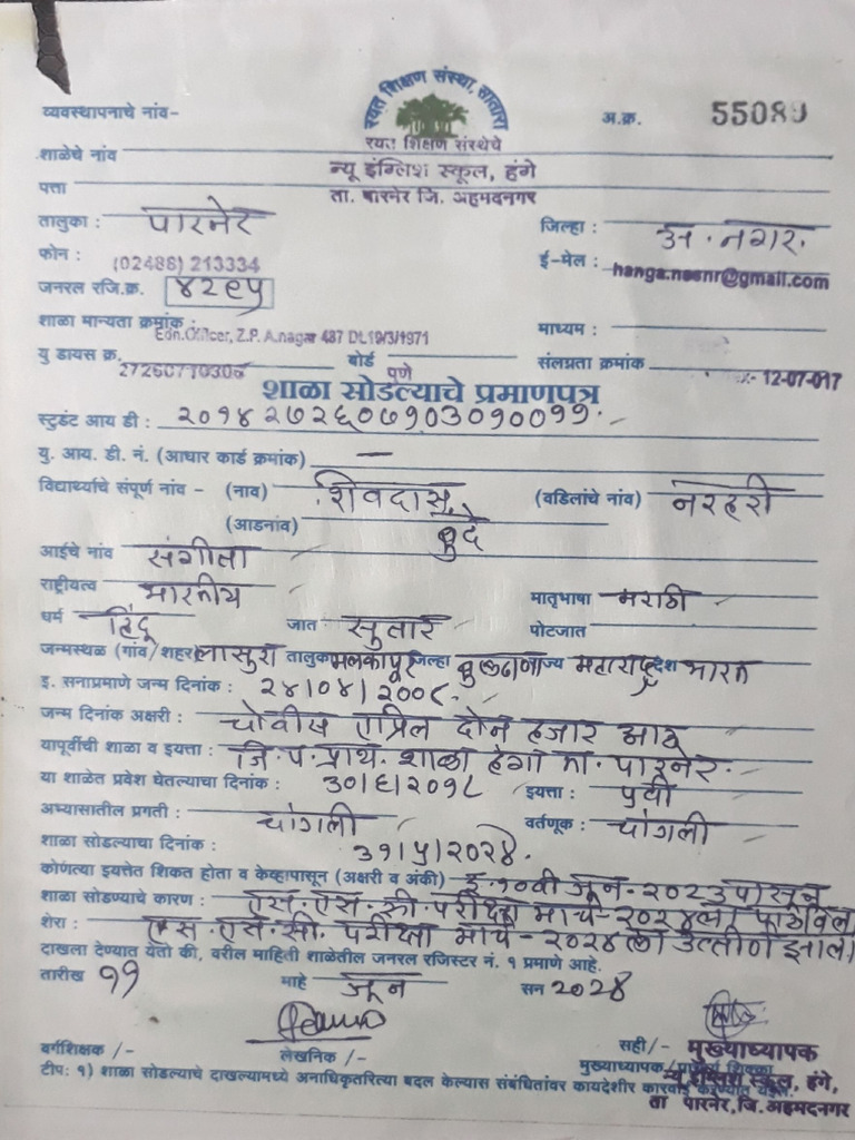 Shala Sodlyacha Dakhla | PDF