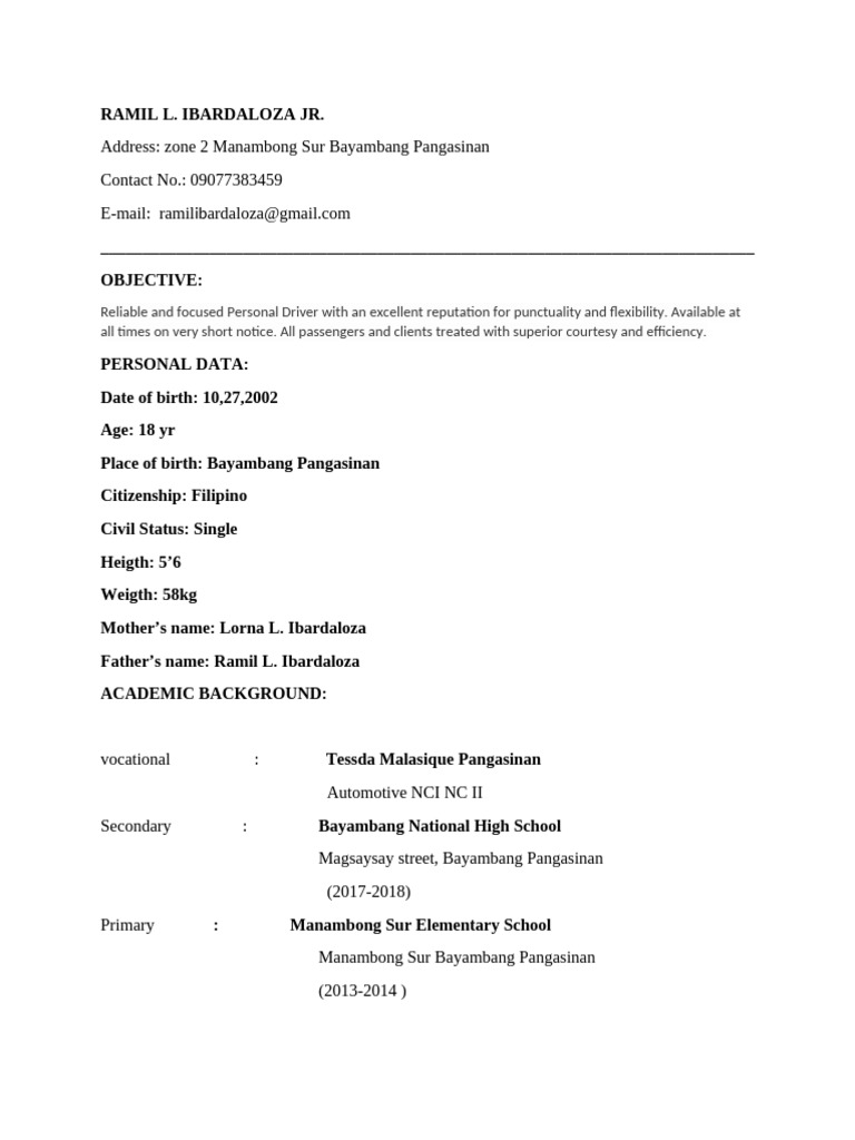 Ramil Resume | PDF