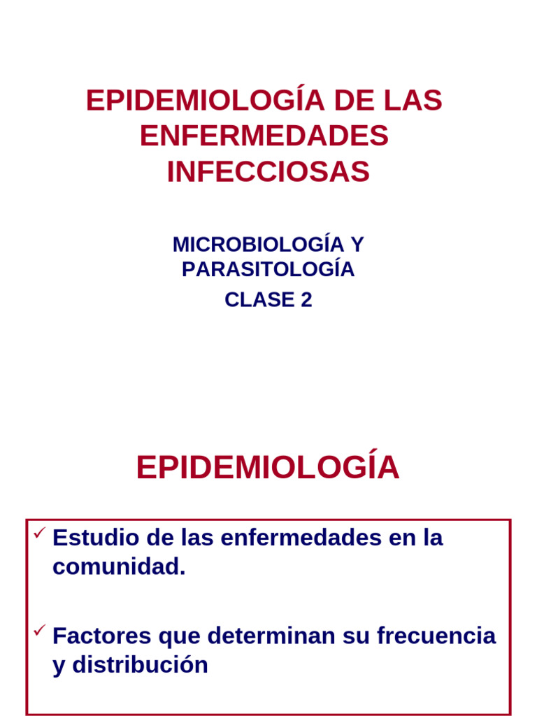 Clase Capuzzi - Epidemiologia General de Las Enfermedades Infecciosas | PDF | Infección ...