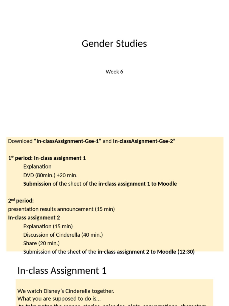 Week 6 GSe 2024 | PDF | Cinderella | Gender