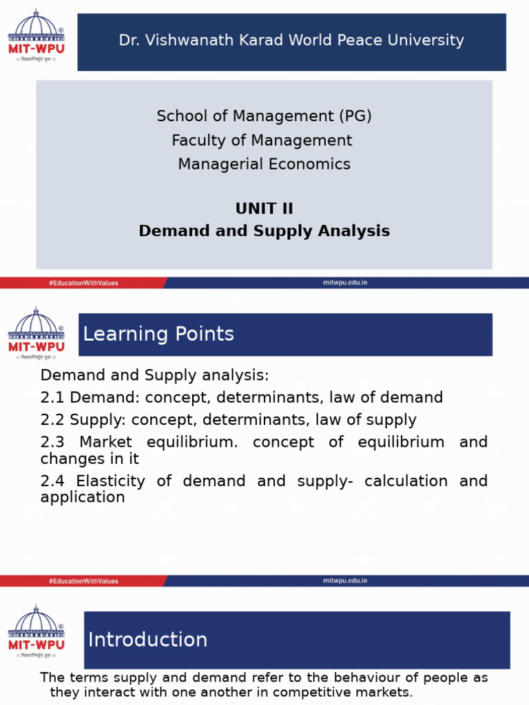 Module II - Part II Demand Supply and Elasticity | PDF | Elasticity (Economics) | Demand