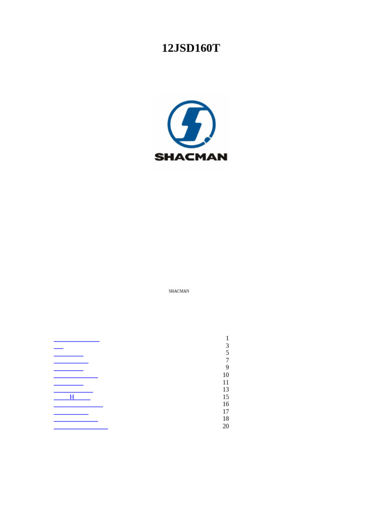 12JSD160T Manual Transmision Rev1 | PDF
