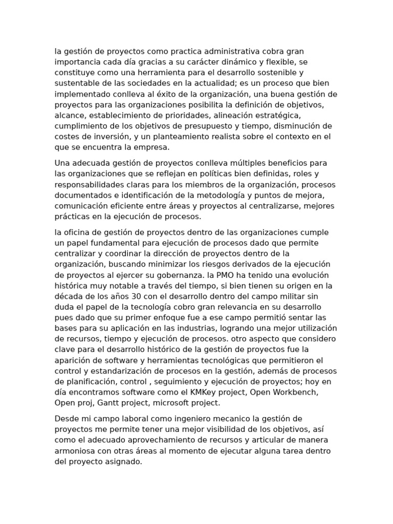 La Gestión de Proyectos Como Practica Administrativa Cobra Gran Importancia Cada Día Gracias A ...