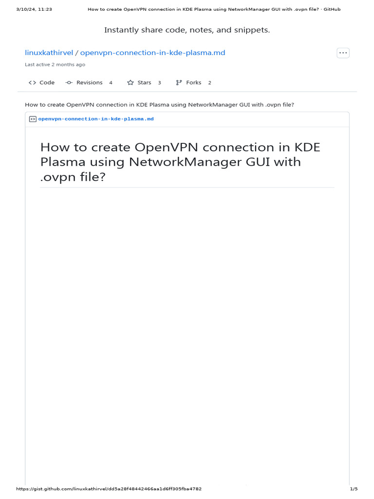 How To Create OpenVPN Connection in KDE Plasma Using NetworkManager GUI With .Ovpn File - GitHub ...