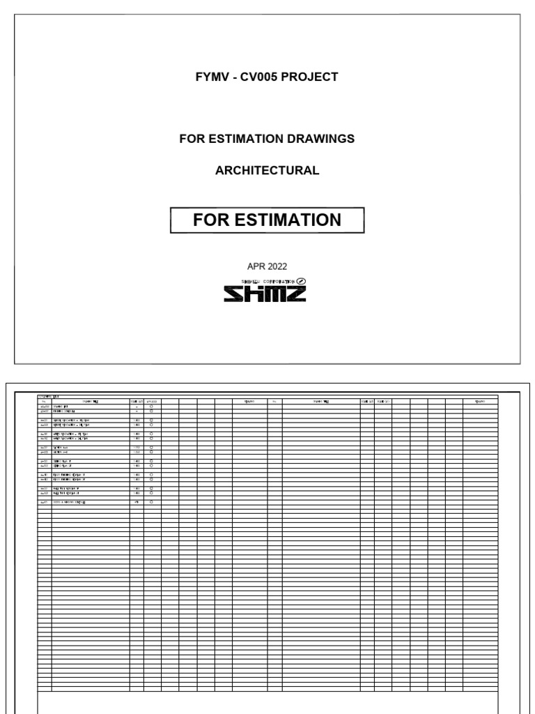 Architectural Estimation Drawings | PDF | Technology & Engineering