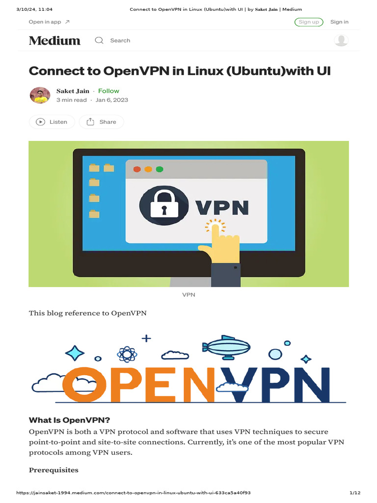 Connect To OpenVPN in Linux (Ubuntu) With UI - by ????? ???? - Medium | PDF | User Interface ...