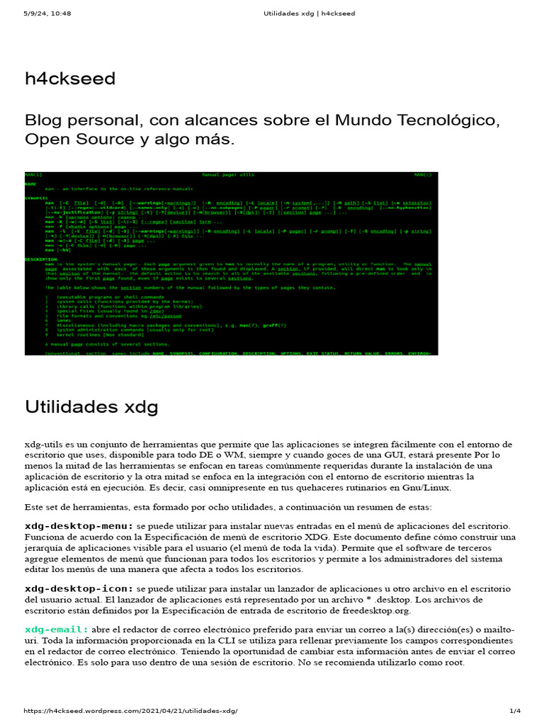 Herramientas xdg para GNU/Linux | PDF | Software de la aplicacion ...