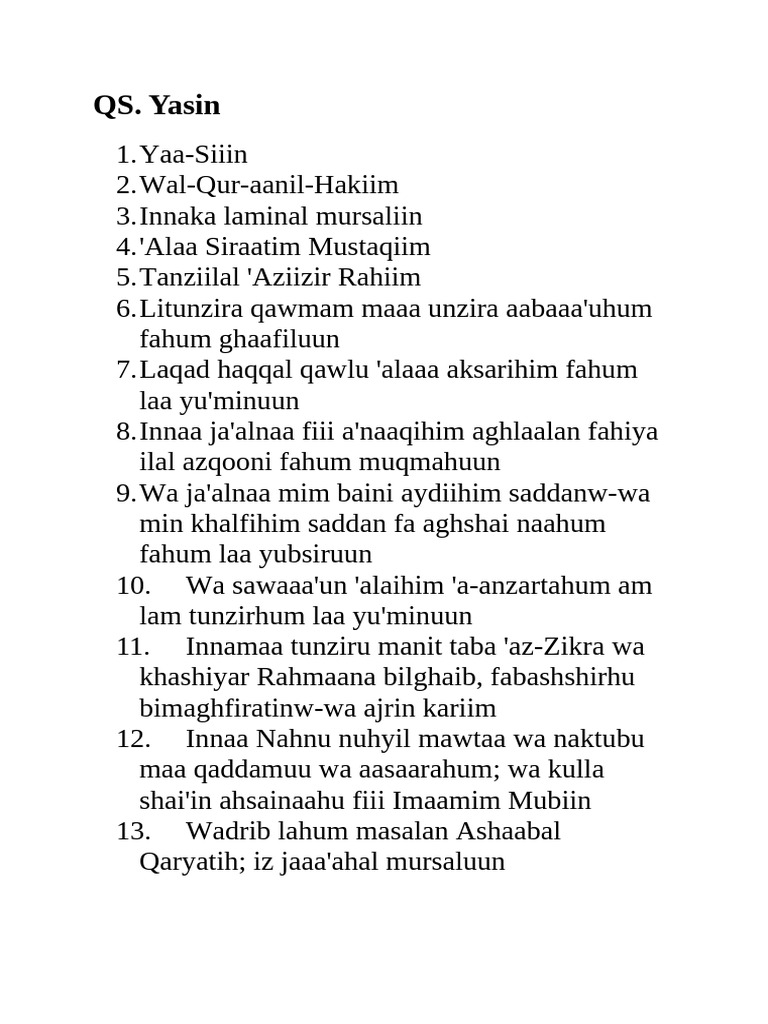 QS, Yasin, Oke | PDF