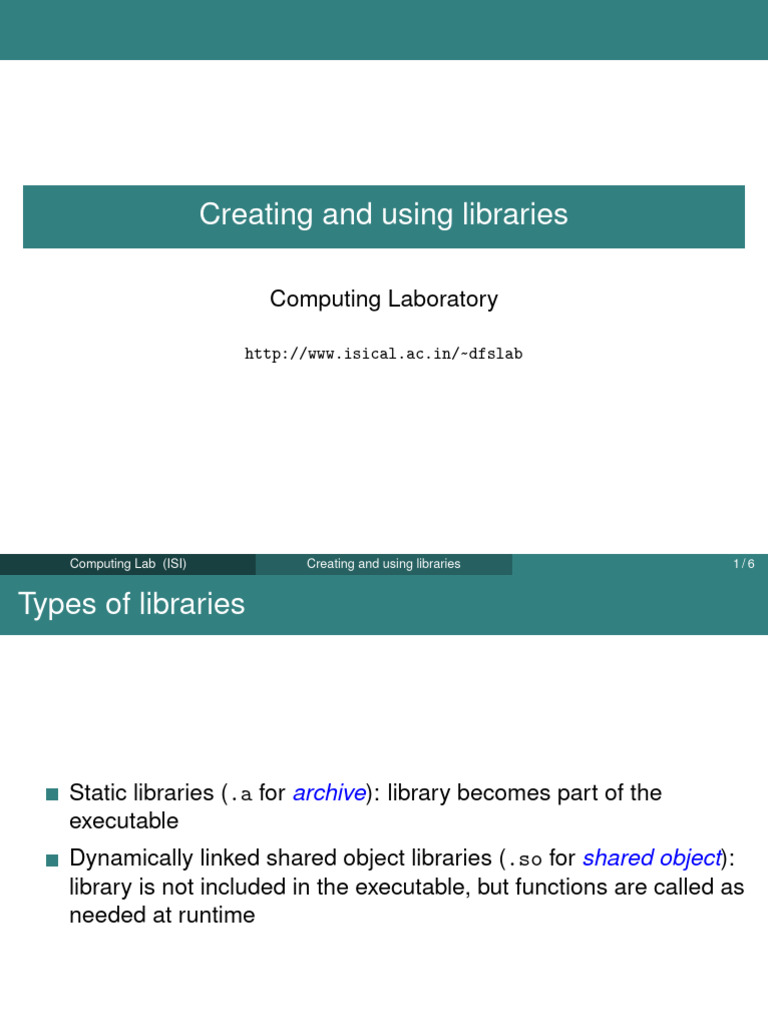Libraries | PDF