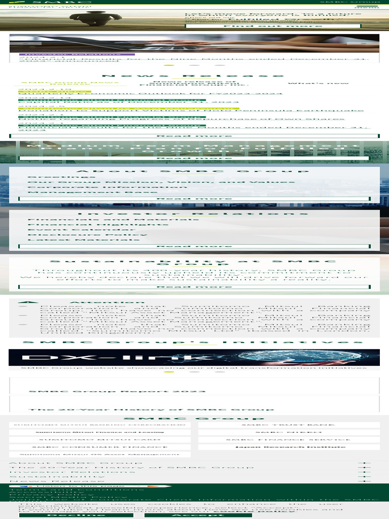 Sumitomo Mitsui Financial Group Corporate Website Sumitomo Mitsui Financial Group | PDF ...