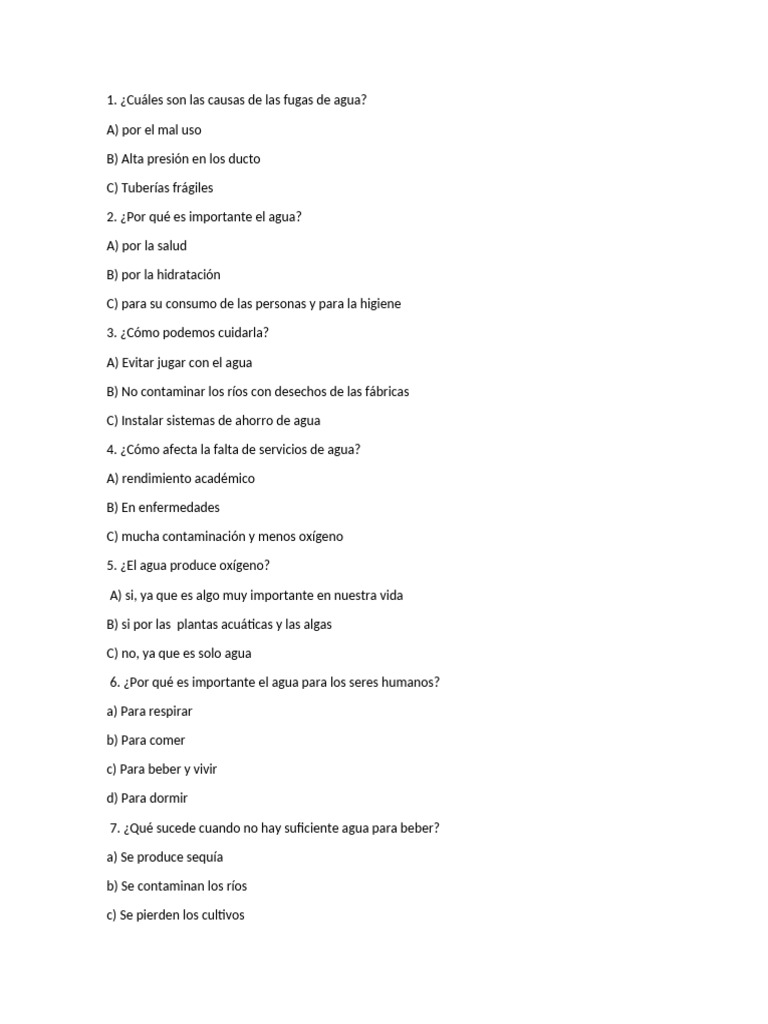 Preguntas de La Problematica | PDF | Agua | Entorno natural