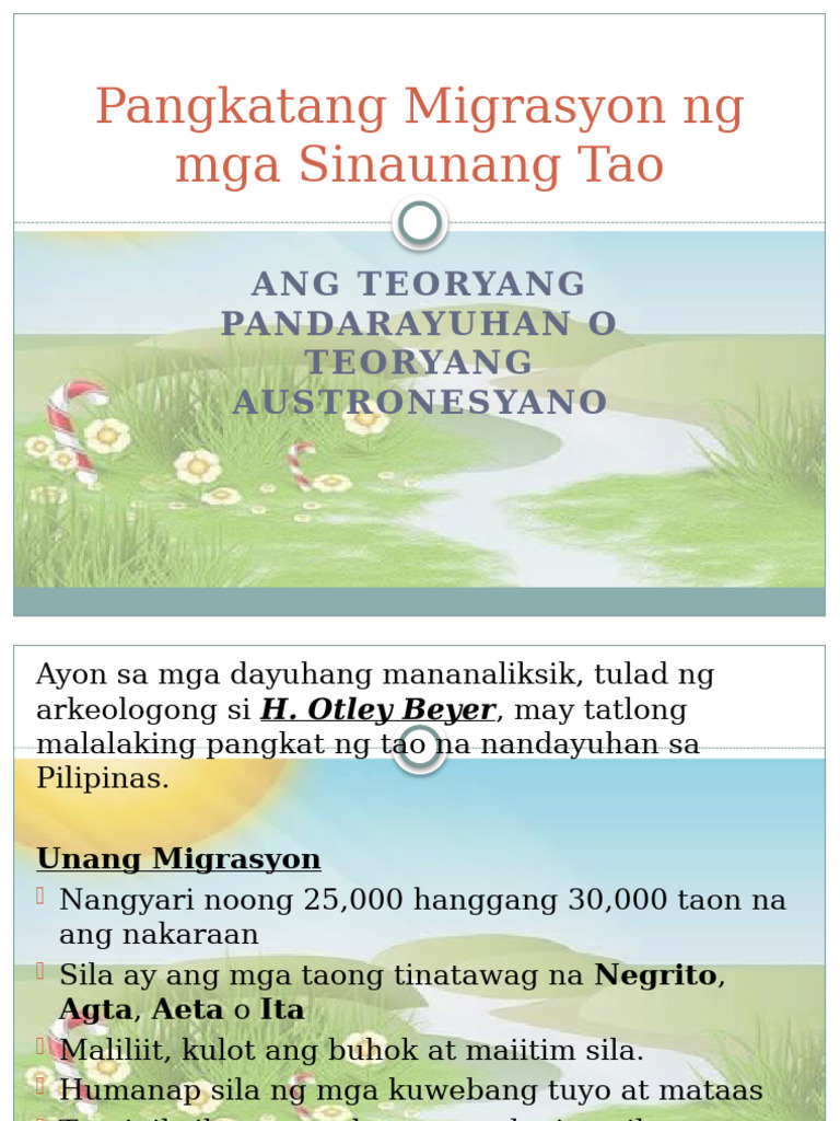 Pangkatang Migrasyon NG Mga Sinaunang Tao | PDF