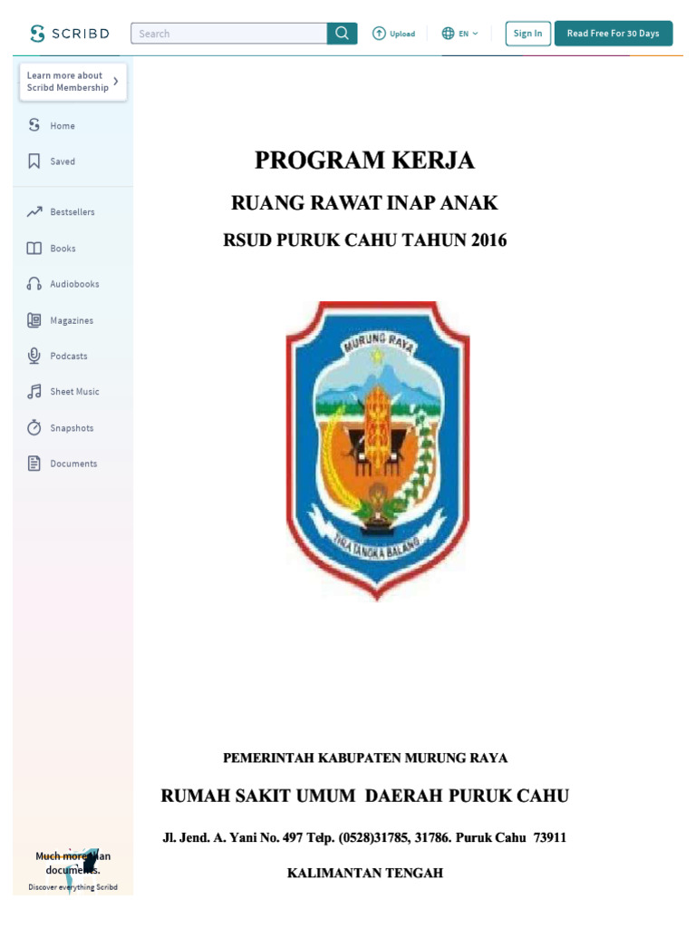PDF Program Kerja Ruang Anak - Compress | PDF