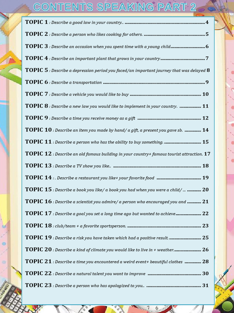 Speaking Part 2 10.4 | PDF