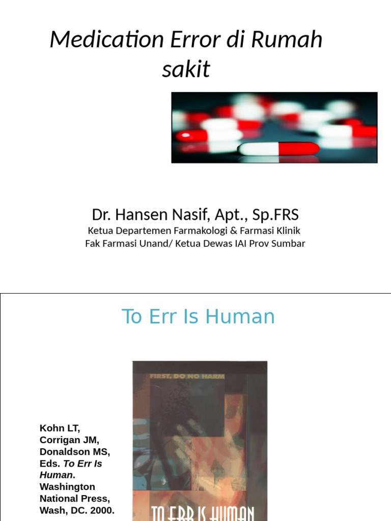 Medication Eror Di RS - 111544 | PDF | Pengembangan Diri | Kesehatan Holistik