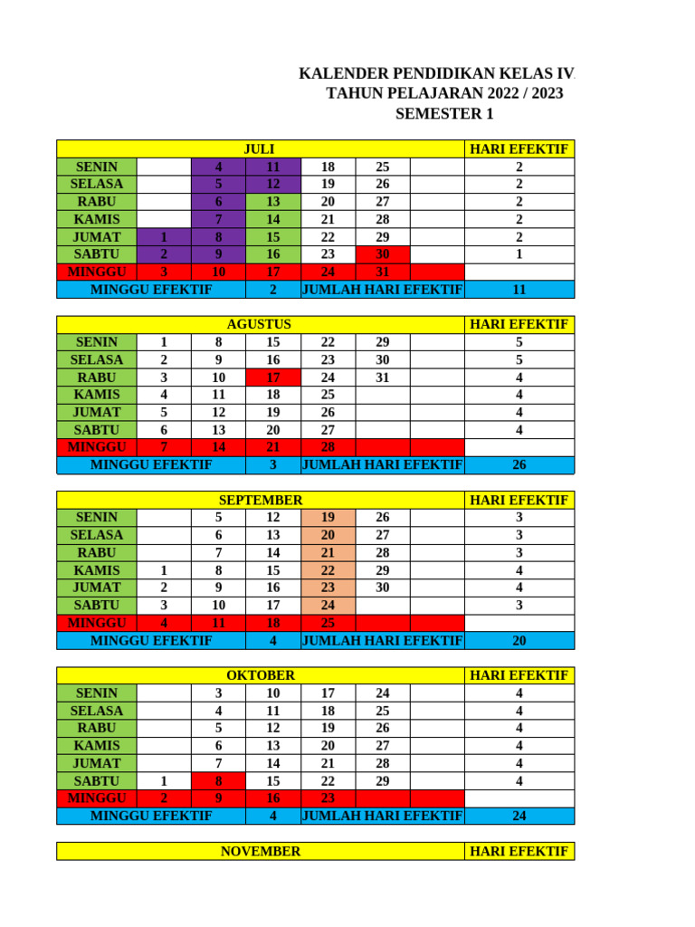 Kalender Pendidikan | PDF