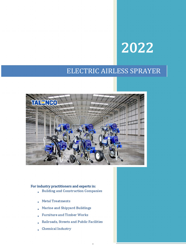 2022-Premium Electric Airless Spayer Catalog | PDF | Materials