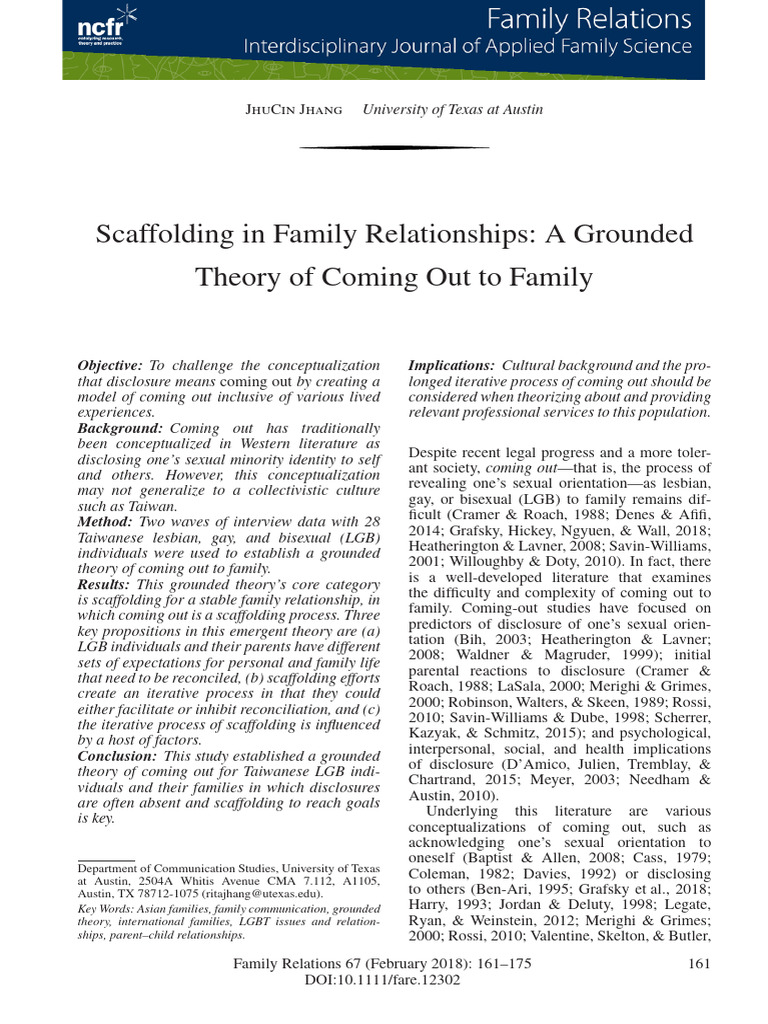 Taiwanese LGB Family Coming Out Theory | PDF | Coming Out | Lgbt