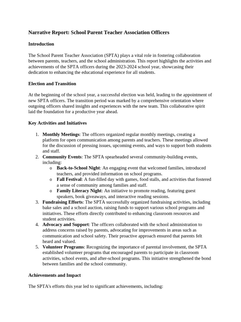 Narrative Report | PDF | Teachers | Elections