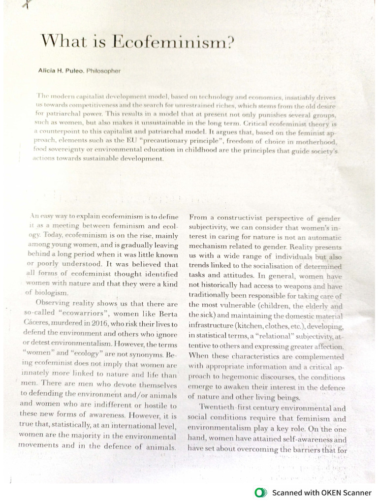 What Is Ecofeminism | PDF