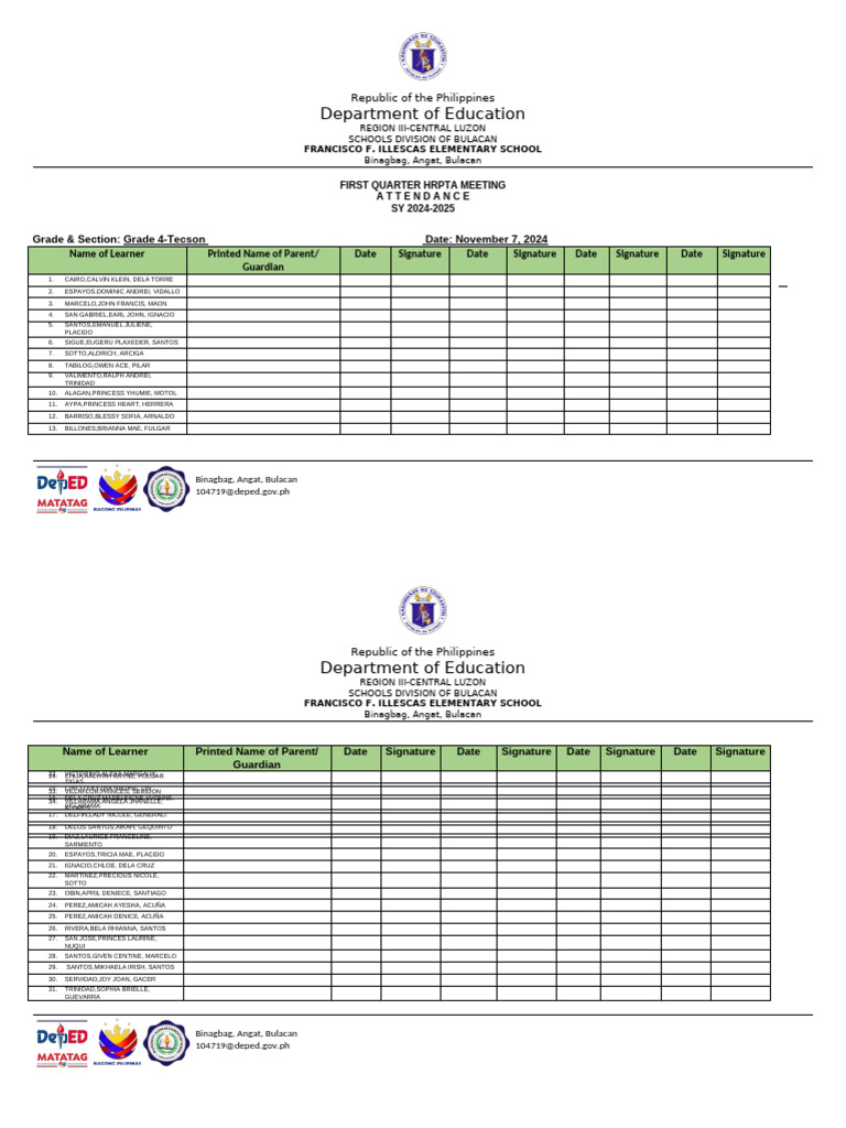 Hrpta Gen. Assembly Attendance | PDF