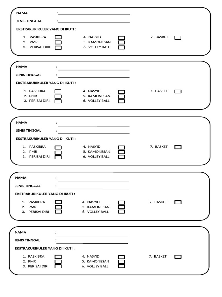 Pilihan Ekskul | PDF