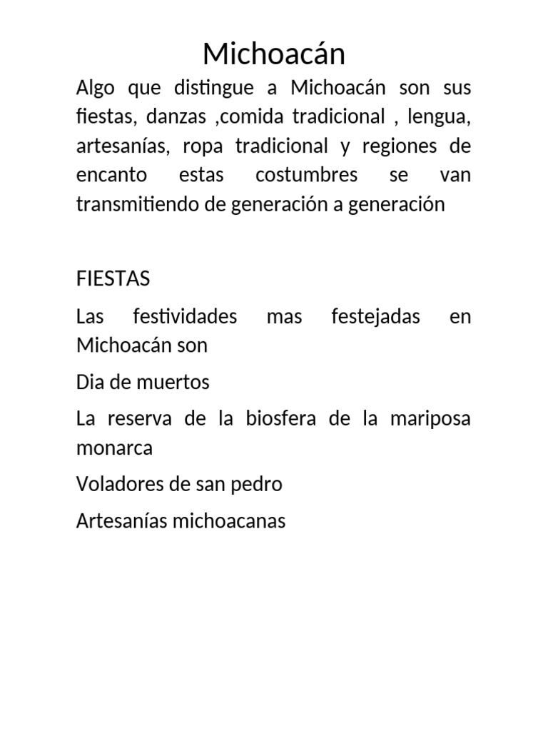 Michoacan | PDF | Historia