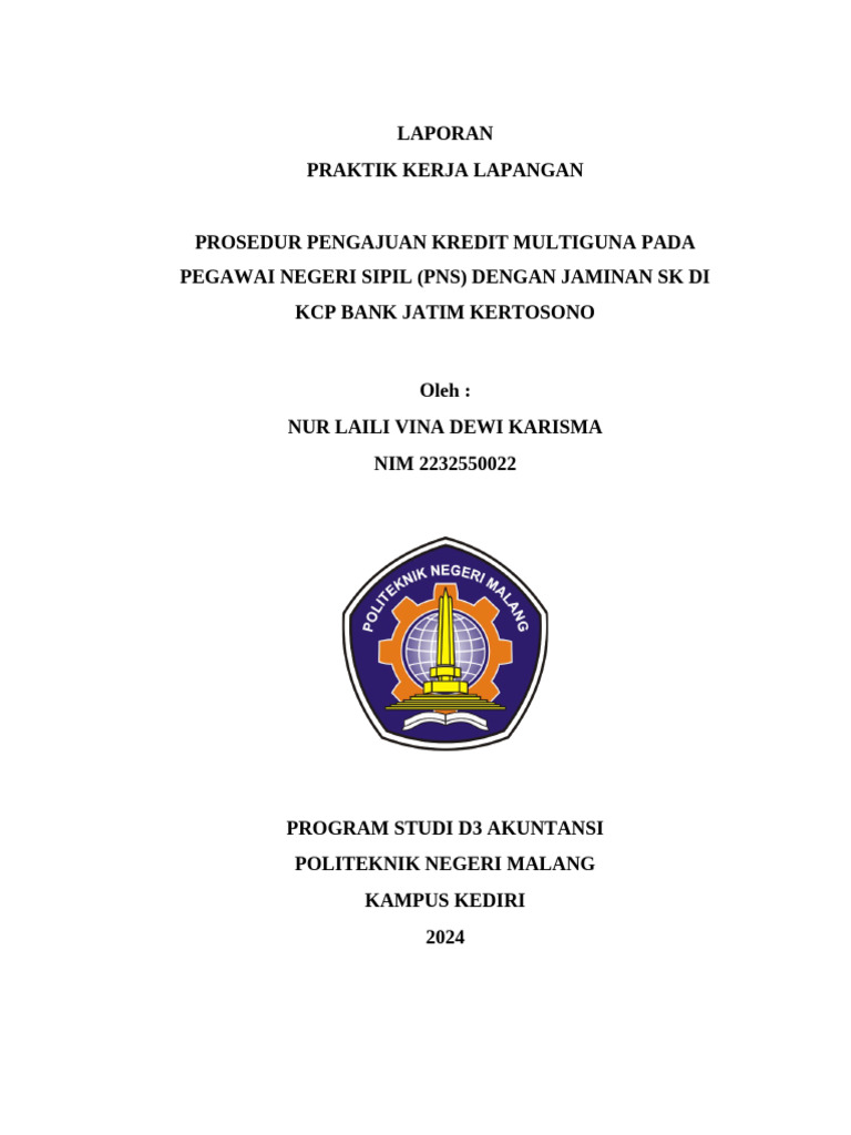 Prosedur Kredit Multiguna PNS Bank Jatim | PDF