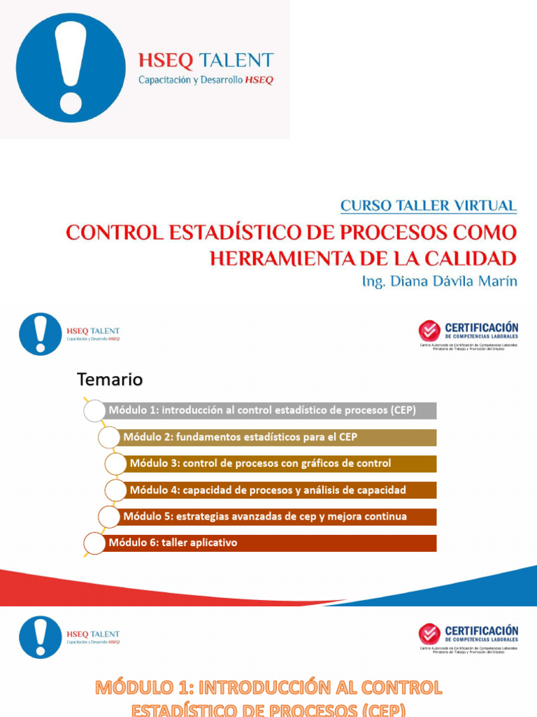 Introducción al Control Estadístico de Procesos | PDF | Calidad ...