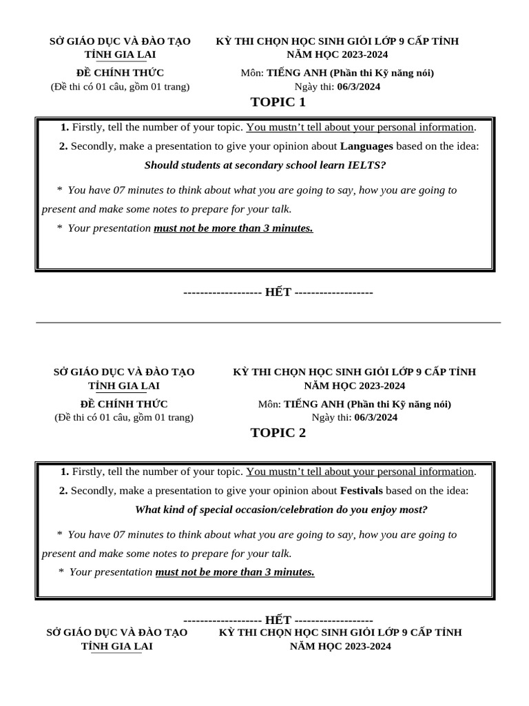 Nói Chính TH C - 2324 | PDF