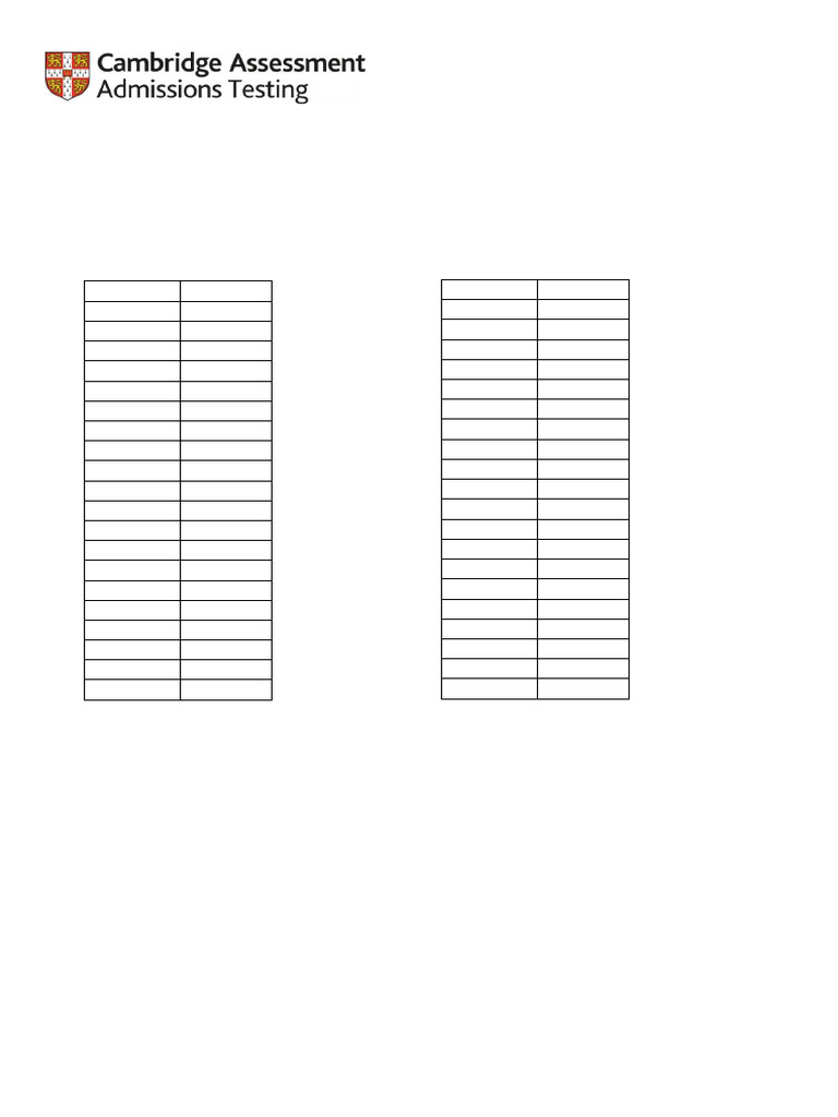 TMUA 2022 Answer Keys | PDF