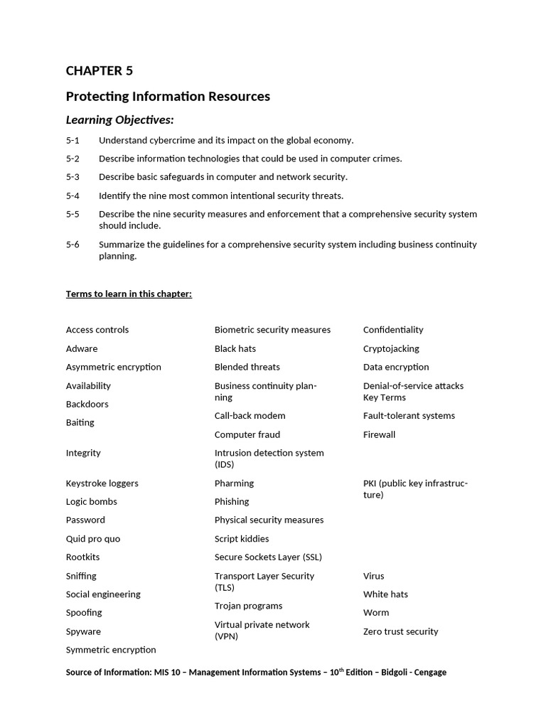 CHAPTER 5 | PDF | Security | Computer Security