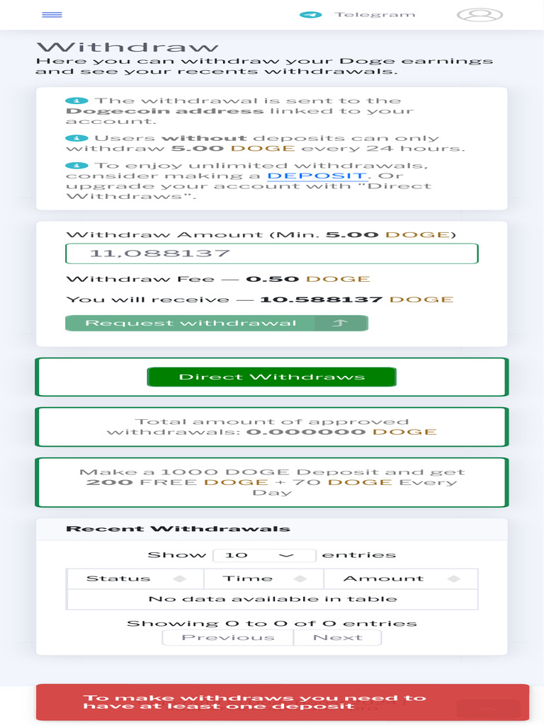 Withdraw - DogeBoost Up To 300 in 30 Days | PDF