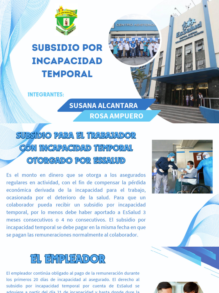 Subsidio por Incapacidad Temporal EsSalud | PDF | Documento de identidad