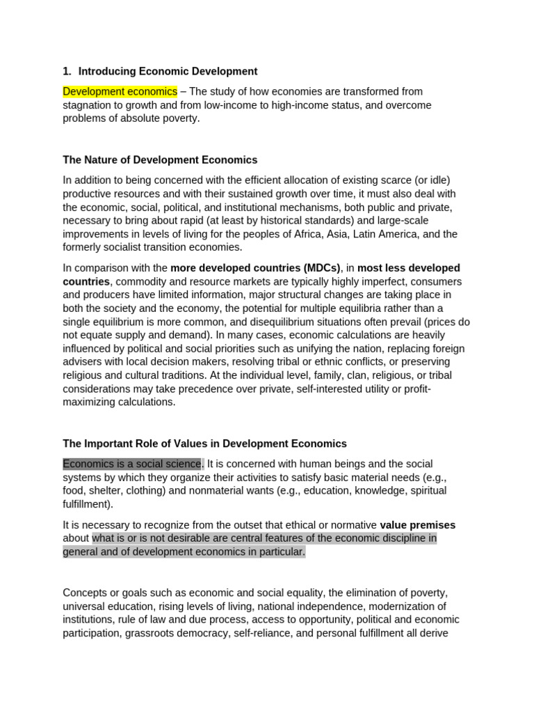 Introducing Economic Development | PDF | Economics | Economic Equilibrium