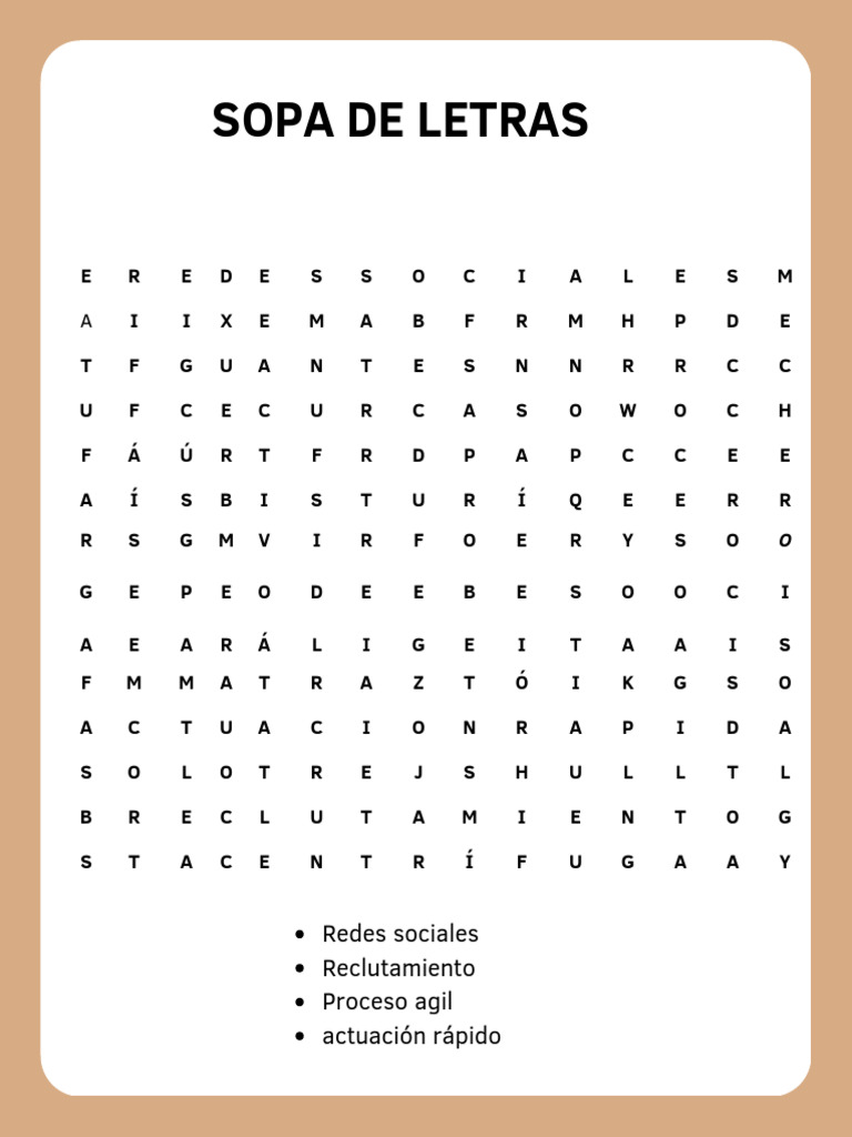 Hoja de Trabajo Sopa de Letras Laboratorio Simple Café - 20241112 ...