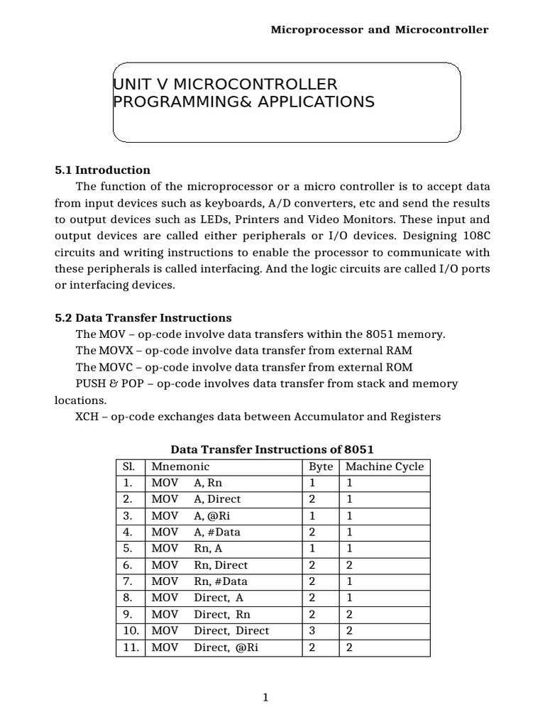 Unit 5-Microprocessors-and-Microcontrollers-180-220 | PDF | Binary Coded Decimal | Subtraction