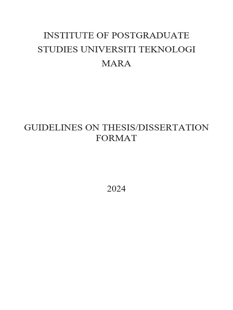 IPSis Thesis Guideline 2024 | PDF | Thesis | Plagiarism