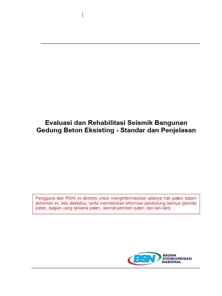 Rsni3 9274 202x (Aci 369) Ao 7 Okt 2024 | PDF | Teknologi & Rekayasa