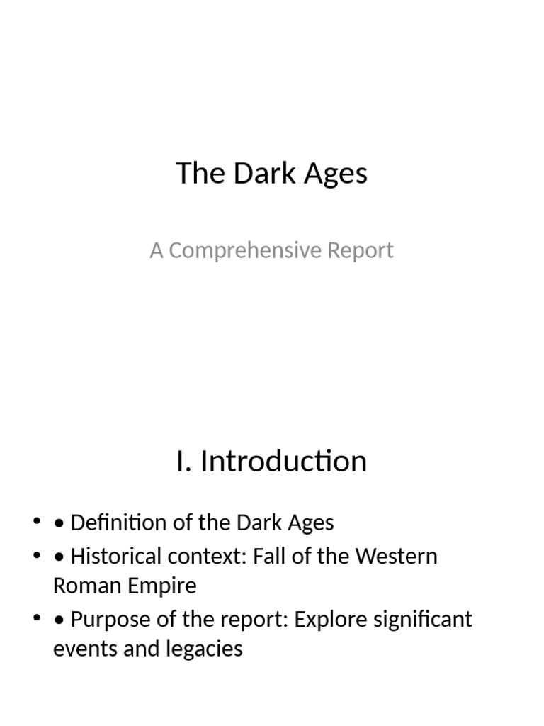 Dark Ages Presentation | PDF | Travel | History