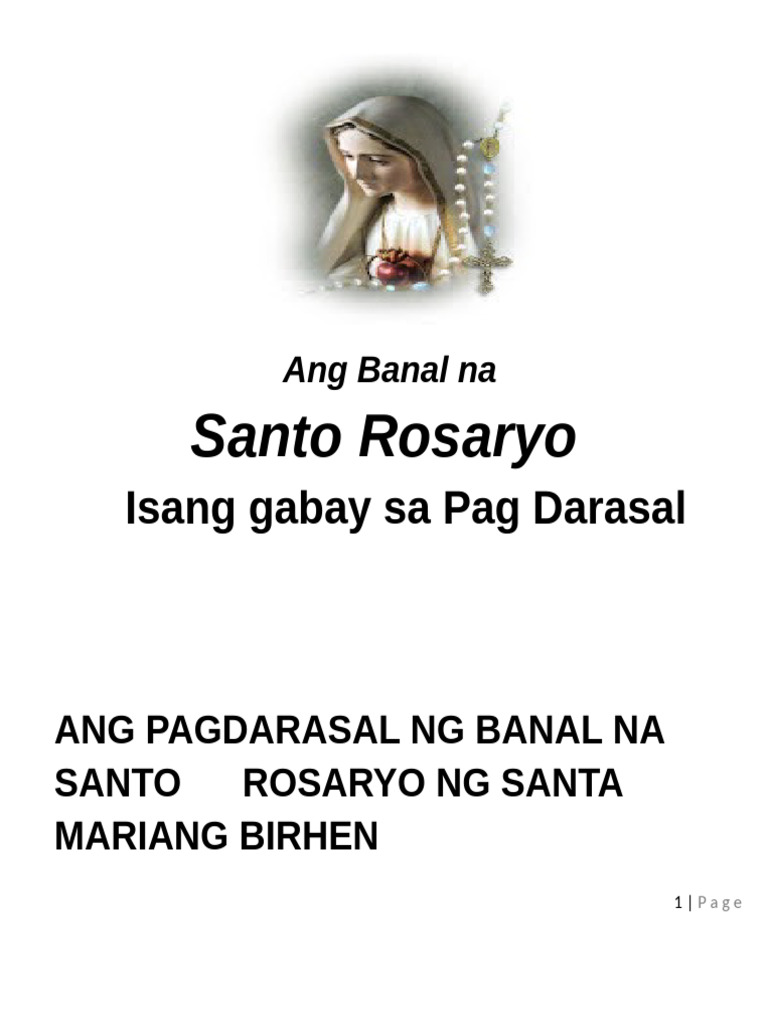 Pagdarasal NG Banal Na Santo Rosaryo NG Santa Mariang Birhen | PDF