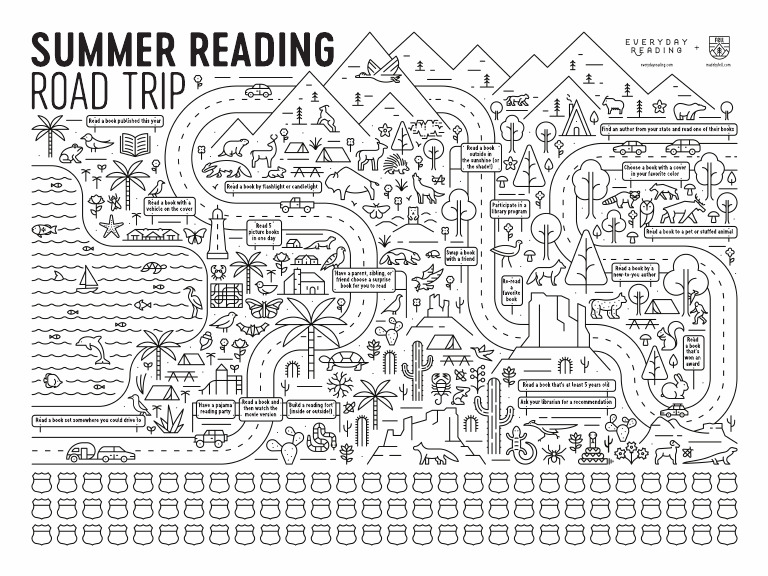 Summer Reading Chart Road Trip | PDF