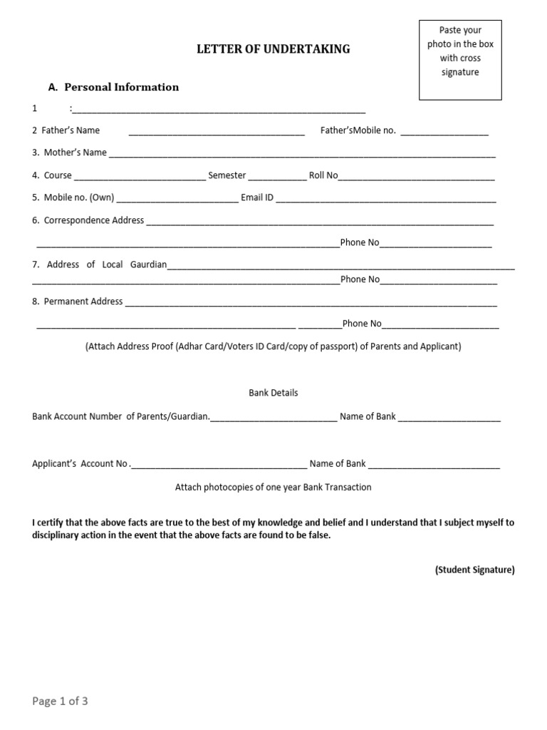 M1cck2ccklp3co3ldmgitzquletter of Undertaking Pertaining To Laptop | PDF