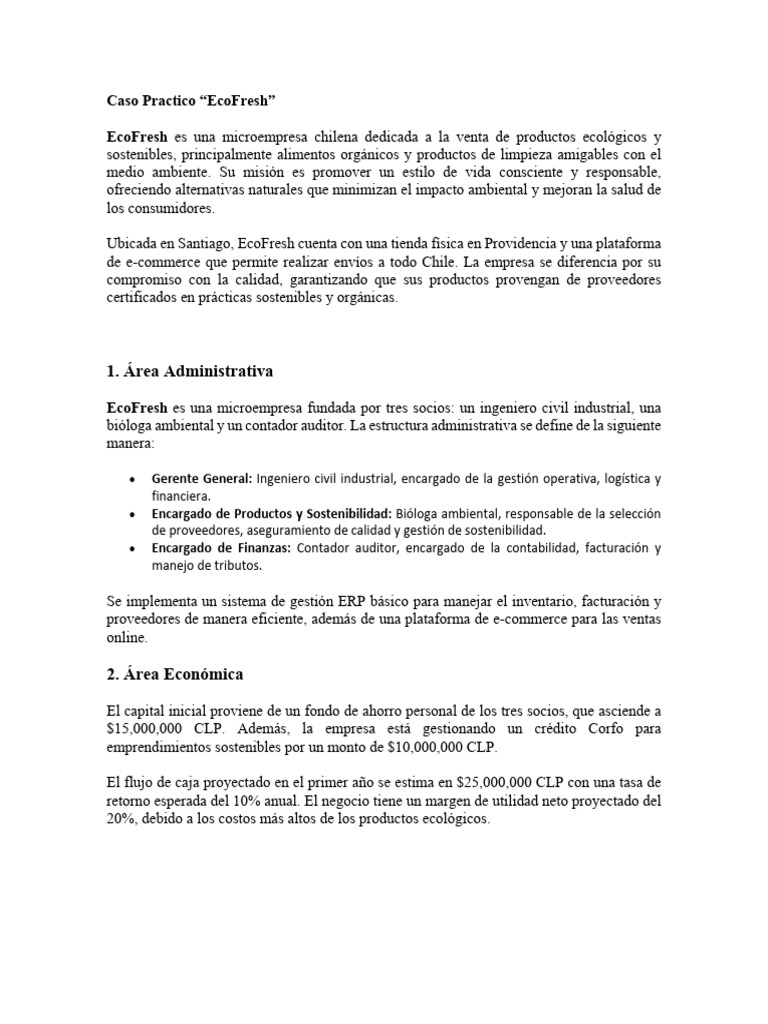 CASOS PRACTICO 8 - Ecofresh | PDF | Comercio electrónico | Marketing