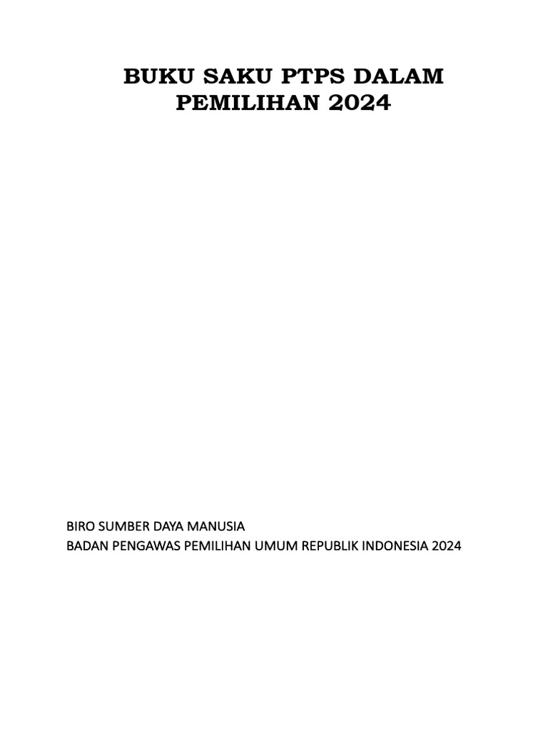 Buku Saku PTPS | PDF | Ilmu Sosial