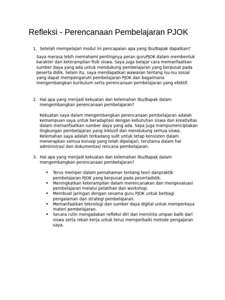 Refleks 1.6 | PDF | Karier & Perkembangan | Pengembangan Diri