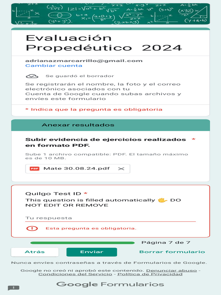 Evaluación Propedéutico 2024 | PDF