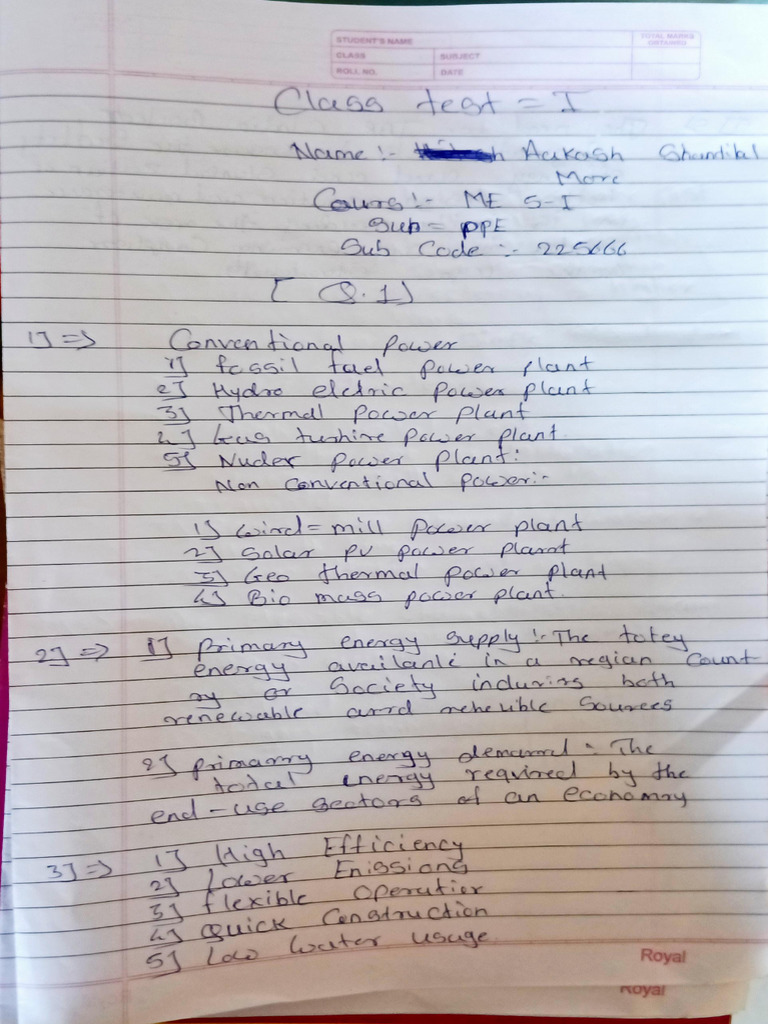 Ppe Class Test - II | PDF