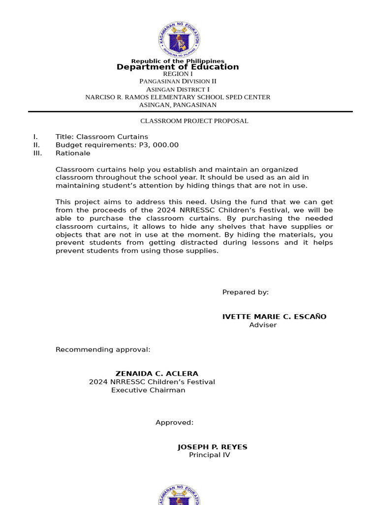 Classroom Project Proposal | PDF